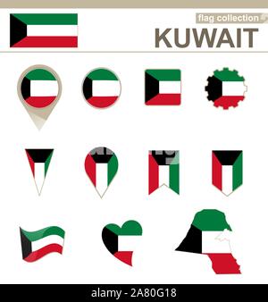Kuwait Star Flag. Kuwaiti Star Shape Flag. State of Kuwait Country ...