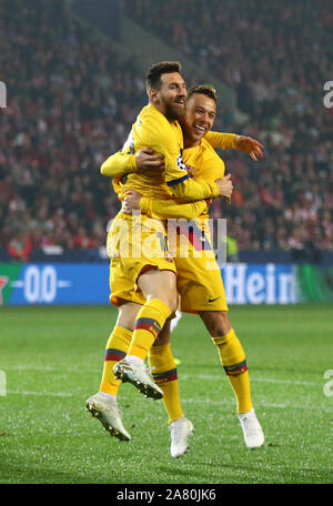 Lionel Messi of Barcelona during the UEFA Champions League Round of 16 ...