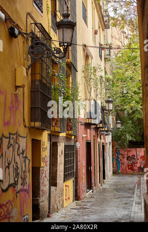 Historic streets in Valencia, Spain Stock Photo - Alamy