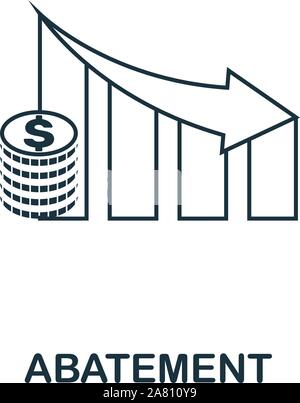 Abatement vector icon symbol. Creative sign from investment icons ...