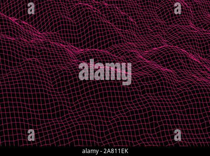 Digital landscape with mountains made of line grid Stock Vector Image ...