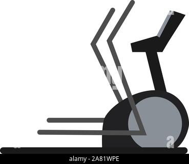 Vector illustration of elliptical machine isolated cartoon Stock Vector ...