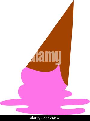 summer fallen ice cream cartoon vector illustration Stock Vector Image ...