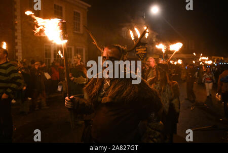 Lewes Bonfire Night Parade and Celebrations Stock Photo - Alamy