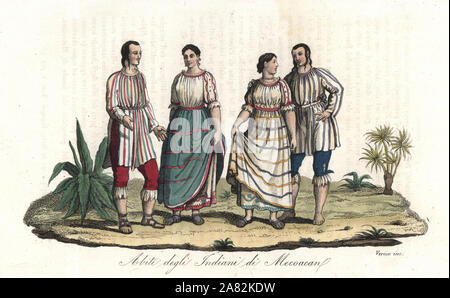 Costumes of the native Mexicans of the Lake Mecoacan region, Tabasco ...