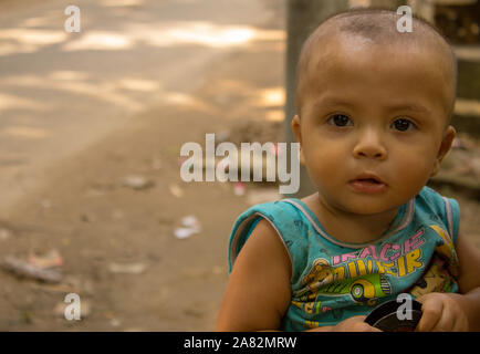 A Cute South Asian Bald Head Toddler Portrait, He is a boy Stock Photo ...