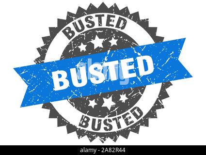 busted label. busted blue band sign. busted Stock Vector Image & Art ...