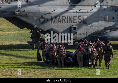 Company A Marines conduct combat rubber reconnaissance craft training ...