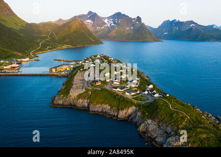 The little island of Husøy in Senja, Norway Stock Photo - Alamy