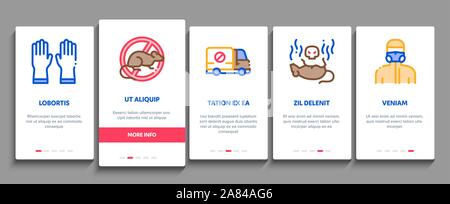 Rat Protect Onboarding Elements Icons Set Vector Stock Vector Image ...