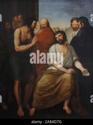 The ostracism of Aristides 530-468 BC, an ancient Athenian statesman ...