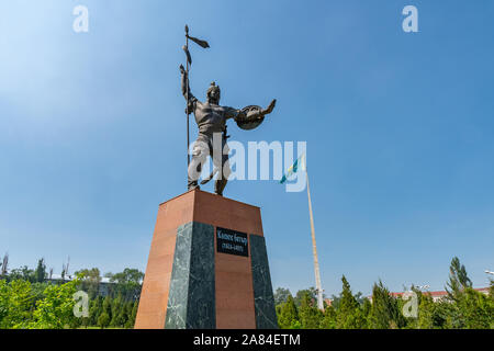 Taraz Presidential Park Statue of Koshek Batyr Holding a Spear with ...