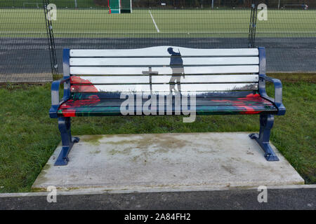 'Help for Heroes' bench at the Elba playing fields, Gowerton, Swansea ...