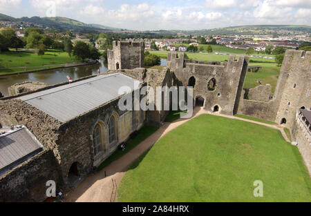 The Great Hall Caerphilly castle Wales UK Stock Photo - Alamy