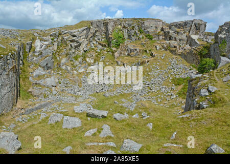 Disused granite quarry of Swelltor Quarry near Princetown on Dartmoor ...