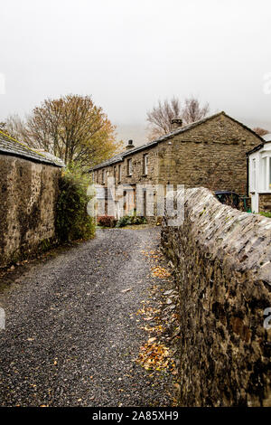 Street view of the village of Dent in the Yorkshire Dales, UK Stock ...
