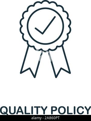 Quality Policy icon outline style. Thin line creative Quality Policy ...