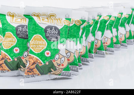 Packets of Nori flavour edible Small Crickets snack. Protein rich ...