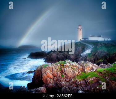 Rainbow, Coastal landscape, County Donegal, Ireland Stock Photo - Alamy