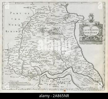EAST RIDING OF YORKSHIRE by ROBERT MORDEN from Camden's Britannia 1695 ...