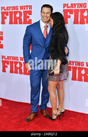 Shay Shariatzadeh, John Cena attending the New York Premiere of "Little ...