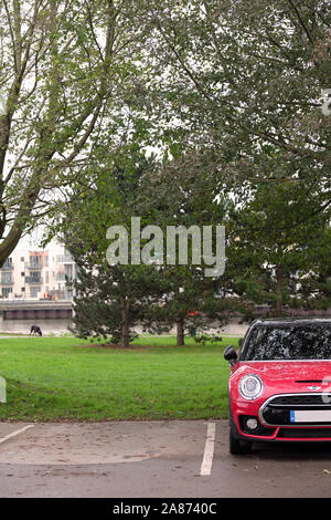 2019 red Mini Cooper S on a cold,bright, winter morning Stock Photo - Alamy