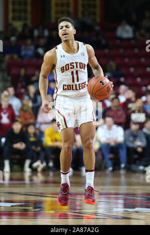 Conte Forum. 6th Nov, 2019. MA, USA; Boston College Eagles guard ...