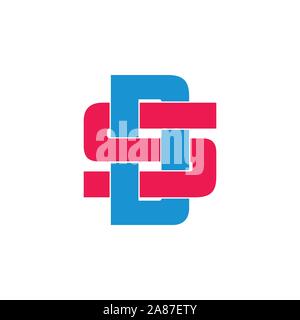 letter ds linked overlapping logo vector Stock Vector Image & Art - Alamy