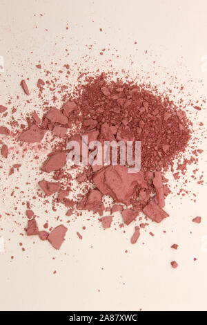 This is a photograph of Rose Pink powder Blusher isolated on a White ...