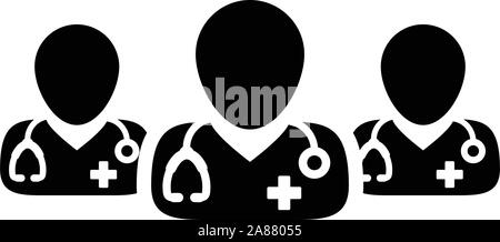 group of physicians medical doctor icon image vector illustration ...