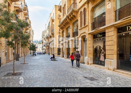 Luxury boutiques in the Beirut Souks shopping area in Downtown Beirut ...