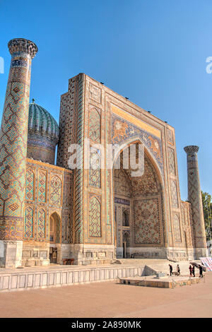 Samarkand, Ulugbek Madrasah Stock Photo - Alamy