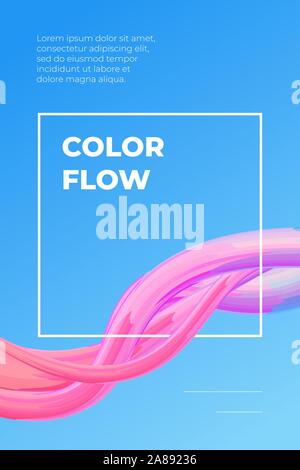 Color Liquid Wave flow element. Abstract colorful shape Stock Vector ...