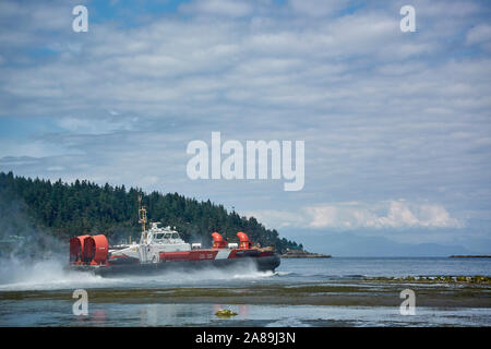 Canadian Coastguard Hovercraft 'Moytel' at Bel's Landing, Gabriola, BC ...