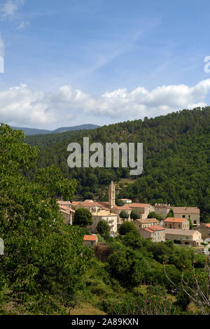 Mountain village of Ghisoni, Haute-Corse, Corsica, France Stock Photo ...