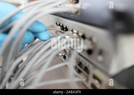 Wi-fi communication master Stock Photo - Alamy