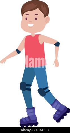 young man with skates character vector illustration design Stock Vector ...