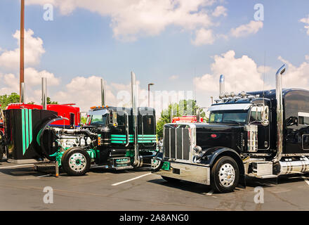 Big rigs wait to be judged at the 34th annual Shell Rotella SuperRigs ...