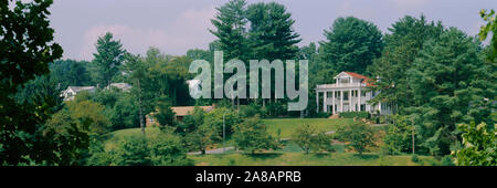 A house building facade surrounded by trees in Spreewald Stock Photo ...