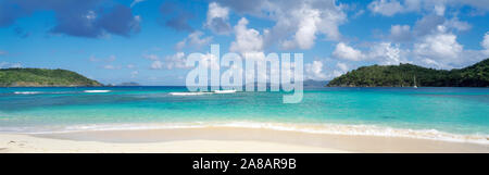 Hawksnest Beach, St. John, U.S. Virgin Islands - January 2, 2018: A ...