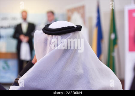 Islamic conference, imam, muslim's leaders at the islamic and arabic ...