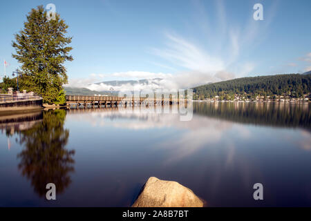 Pier at Rocky Point Park in Port Moody, BC, Canada. Port Moody, British ...