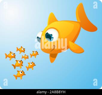 seven cartoon fish Stock Vector Image & Art - Alamy