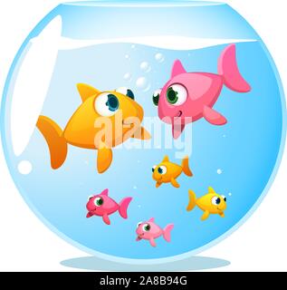 cute cartoon illustration of mother with two kids Stock Vector Image ...