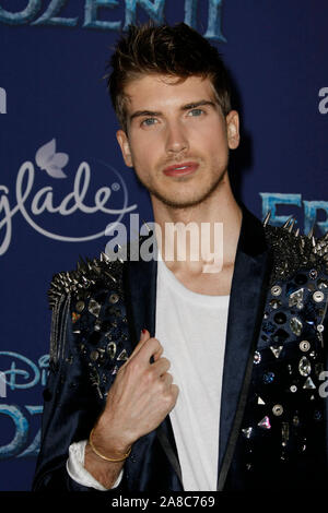 Joey Graceffa attends the Premiere of Disney's "Frozen 2" at Dolby ...