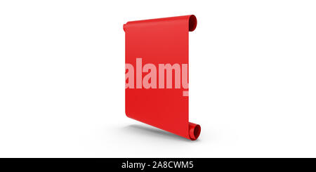 Realistic three dimensional ribbon banner against white background ...