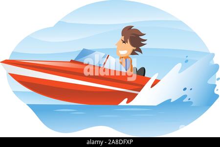 Man driving to the beach illustration Stock Vector Image & Art - Alamy