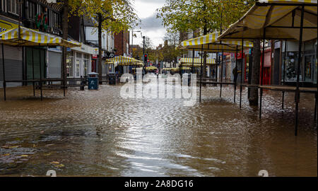 Worksop High Street Flood Stock Photo - Alamy