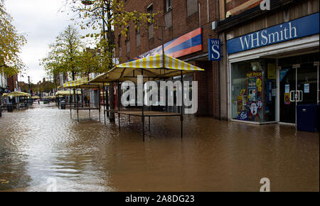 Worksop High Street Flood Stock Photo - Alamy