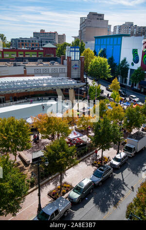 SILVER SPRING, MARYLAND, USA - Downtown Silver Spring shopping district ...